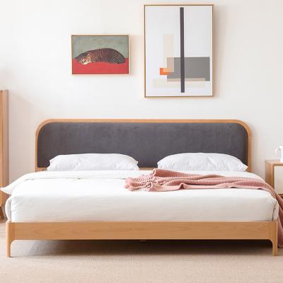 China Heavy Duty Twin Bed Frame Wooden Platform with Sponge Headboard, Easy Assembly Bedchamber s Slats for sale