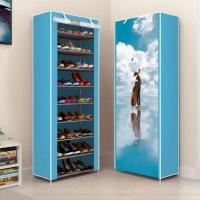 China Simply-assembled Simple Fabric Shoe Rack Non Woven with Zip Large Capacity Porte Chaussures for sale
