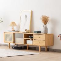 China Modern Glass Door TV Stand with Drawers Living Room Furniture Storage Rack Cabinet Standing Shelf for Bedroom or Apartment Use for sale