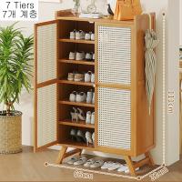 China Shoe Cabinet Rack with Door Entrance Against the Wall Fully Enclosed Dustproof Storage Organizer Simple Punch for sale