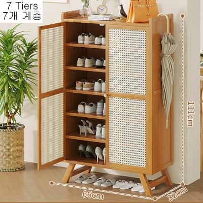 China Shoe Cabinet Rack with Door Entrance Against the Wall Fully Enclosed Dustproof Storage Organizer Simple Punch for sale