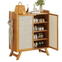 China Modern One Stop Entryway Shoe Cabinet with Bamboo Doors Zapatero Living Room Home Furniture Rack for sale