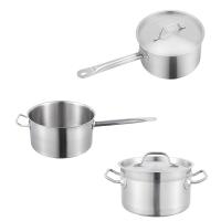 China Universal Stainless Steel Sauce Pot - Rust-Resistant, Composite Bottom Pan for Gas, Induction, Electric & Halogen Cooktops for sale
