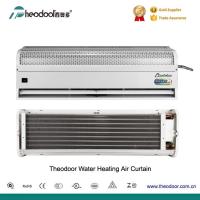 China Water Warm Evaporator Heating Air Curtain Hot Water Source Overhead Air Barrier for sale