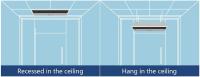 China 2025 SS304 Silver Ceiling large air volume Recessed Air Curtain Doors for sale