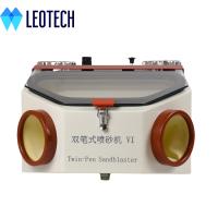 China Dual Pen Dental Sandblasting Machine with 0.4 MPA Pressure and 10KW Power for Restorative Dentistry Surface Preparation for sale