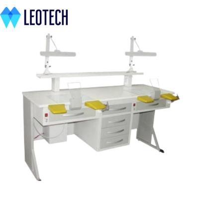 China Dental Technician Workbench 175×60×80cm with Adjustable Lighting and Dust Extraction System - 220V/2100W or 110V/1100W for sale