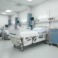 China DH-III Electric Hospital Bed 6 Medical Motors Nurse Control Panel Full Guardrails 250kg Capacity for sale
