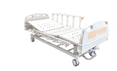 China Manual Double-Crank Nursing Bed 250kg Capacity Central Brake System Hospital Care for sale