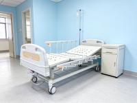 China Manual Double-Crank Nursing Bed 250kg Capacity Central Brake System Hospital Care for sale