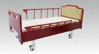 China Manual Double-Crank Nursing Bed 2100x900mm Wooden Headboard Upholstered or Perforated for sale