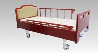 China Manual Double-Crank Nursing Bed 2100x900mm Wooden Headboard Upholstered or Perforated for sale