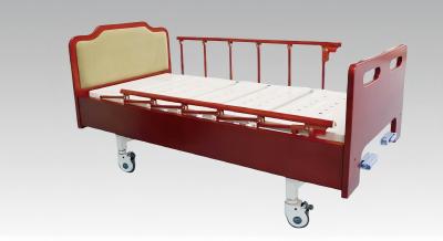China Manual Double-Crank Nursing Bed 2100x900mm Wooden Headboard Upholstered or Perforated for sale