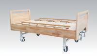 China Manual Double-Crank Nursing Bed 2100x900mm Wooden Headboard Upholstered or Perforated for sale