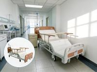 China Full-Curve Turning Care Bed F1 with Wooden Headboard 600mm Width 85° Tilt for sale