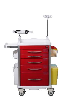 China ET600 Emergency Crash Cart 10 Drawers 6 Color Options Powder-Coated Steel Hospital Code Organization for sale