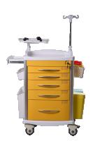 China ET600 Emergency Crash Cart 10 Drawers 6 Color Options Powder-Coated Steel Hospital Code Organization for sale