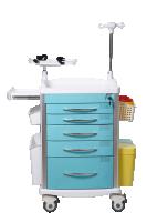 China ET600 Emergency Crash Cart 10 Drawers 6 Color Options Powder-Coated Steel Hospital Code Organization for sale
