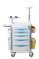 China ET600 Emergency Crash Cart 10 Drawers 6 Color Options Powder-Coated Steel Hospital Code Organization for sale