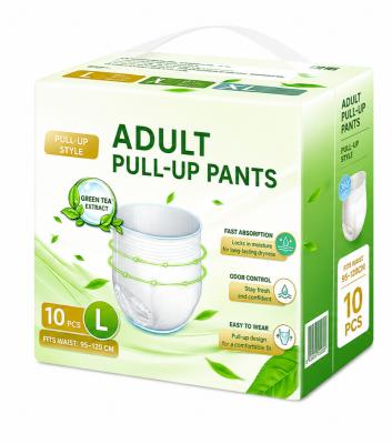 China 360° Elastic Waist Adult Pull-Up Diaper Ultra Absorbent Leak Free Odor Control M L XL for sale