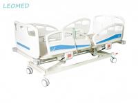 China Five-Function Electric Hospital Bed 0-14 Degree Trendelenburg Tilt 1.1mm Cold-Rolled Steel Bed Pan ICU Medical Positioning for sale