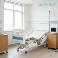 China DH-1 Three-Function Electric Hospital Bed 260kg Load Capacity European 4-Section Safety Rails for sale