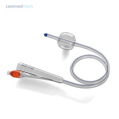 China Disposable sterile Lubricating Silicone Foley Catheter with Hydrophilic Coating for Painless Insertion for sale