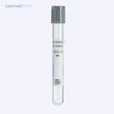 China Blood Glucose Collection Tube EDTA K2 Sodium Fluoride Gray Top for sale