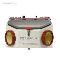 China Dual Pen Dental Sandblasting Machine with 0.4 MPA Pressure and 10KW Power for Restorative Dentistry Surface Preparation for sale