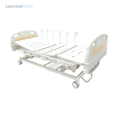 China Manual Three-Crank Nursing Bed B1-3 2130x980x450-800mm Curved Guardrails Cold-Rolled Steel Pan for sale