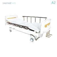 China Triple-Wall Guardrail Manual Nursing Bed 2150x1080mm Three-Crank Adjust Height 480-760mm for sale