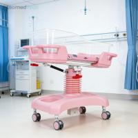 China Height-Adjustable ABS Baby Crib 850-1000mm Transparent Inclining Bassinet Locking Casters Model A24 ABS-1 for sale