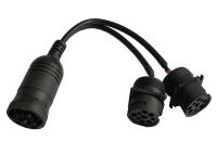 China Deutsch 9 Pin J1939 Female to Dual J1939 Male Split Y Cable 20AWG for sale