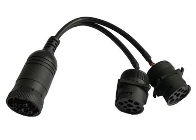 China Deutsch 9 Pin J1939 Female to Dual J1939 Male Split Y Cable 20AWG for sale