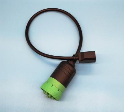 China Green Round Deutsch 9 Pin Type 2 J1939 Female to RJ45 Female Cable 20AWG for sale
