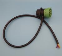 China Deutsch 9 Pin J1939 Green Female to Black Male Pass-through Cable 20AWG Custom Length for sale
