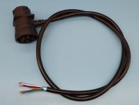 China Deutsch 9 Pin J1939 Black Female Male Pass Through to Open End Cable 20AWG Custom Length for sale
