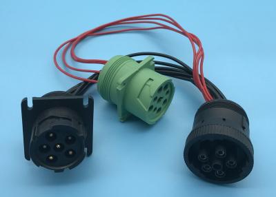 China Deutsch 6 Pin J1708 Female to J1939 9 Pin Male and J1708 Male Splitter Y Cable 20AWG for sale