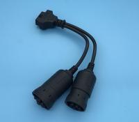 China OBD2 OBDII Female to Deutsch 6 Pin J1708 and 9 Pin J1939 Splitter Y Cable 20AWG for sale