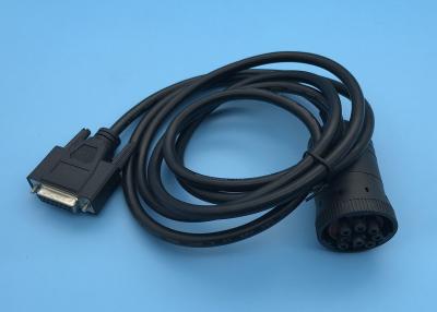 China Black Type 1 J1939 Deutsch 9 Pin Female to DB15P Female Cable 20AWG Custom Length for sale