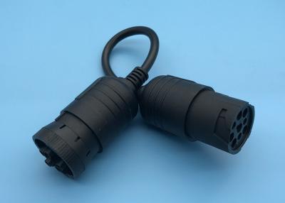 China J1708 Deutsch 6 Pin Female to J1939 Deutsch 9 Pin Male Cable 20AWG Custom Length for sale