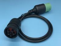 China Deutsch 6 Pin J1708 Female to J1939 9 Pin Male Cable 20AWG Custom Pinout for sale