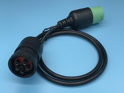 China Deutsch 6 Pin J1708 Female to J1939 9 Pin Male Cable 20AWG Custom Pinout for sale