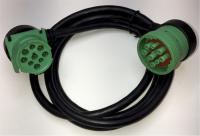 China Right Angle Deutsch 9 Pin J1939 Female to Male Cable 18AWG 90 Degree for sale