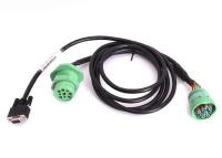 China Deutsch 9 Pin J1939 Female to HD15 Female Amphenol Threaded J1939 Male Splitter Y Cable 18AWG for sale
