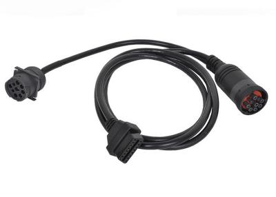 China Deutsch 9 Pin J1939 Female to OBDII Female and 9 Pin Male CAN Bus Y Cable 20AWG for sale