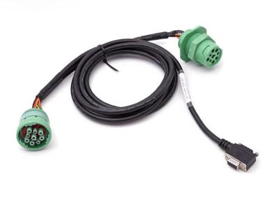 China Deutsch 9 Pin J1939 Female to HD15 Female and Amphenol J1939 Male Splitter Y Cable 18AWG for sale