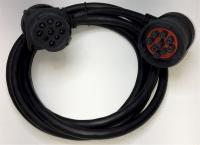 China Right Angle Deutsch 9 Pin J1939 Female to Male Cable 18AWG Custom Length for sale