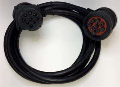 China Right Angle Deutsch 9 Pin J1939 Female to Male Cable 18AWG Custom Length for sale