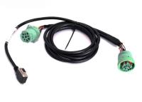 China Deutsch J1939 9 Pin Female to HD15 Female and J1939 Male Splitter Y Cable 18AWG for sale